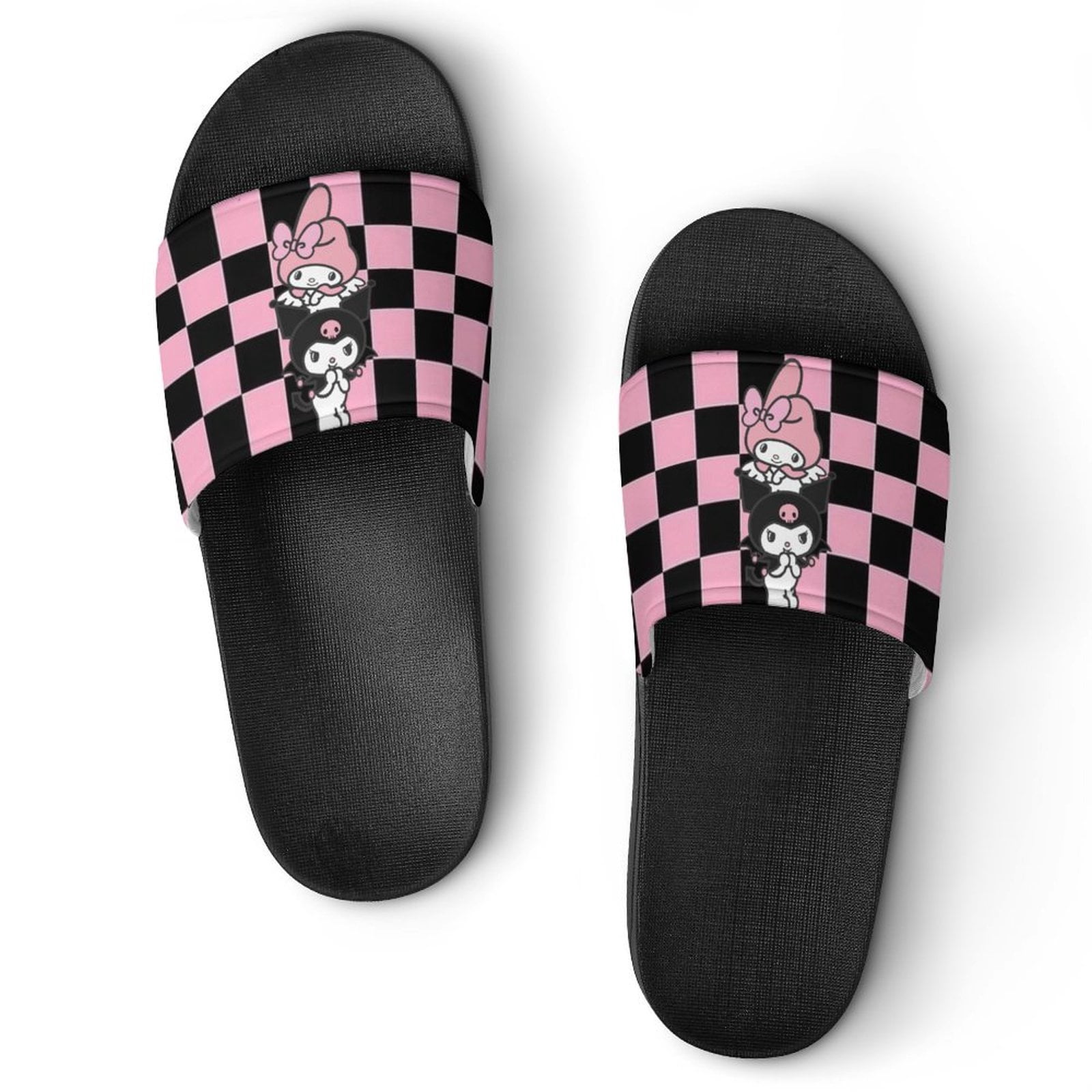 Kuromi & My Melody Home Slippers Non Slip Bathroom Open Toe Shoes ...