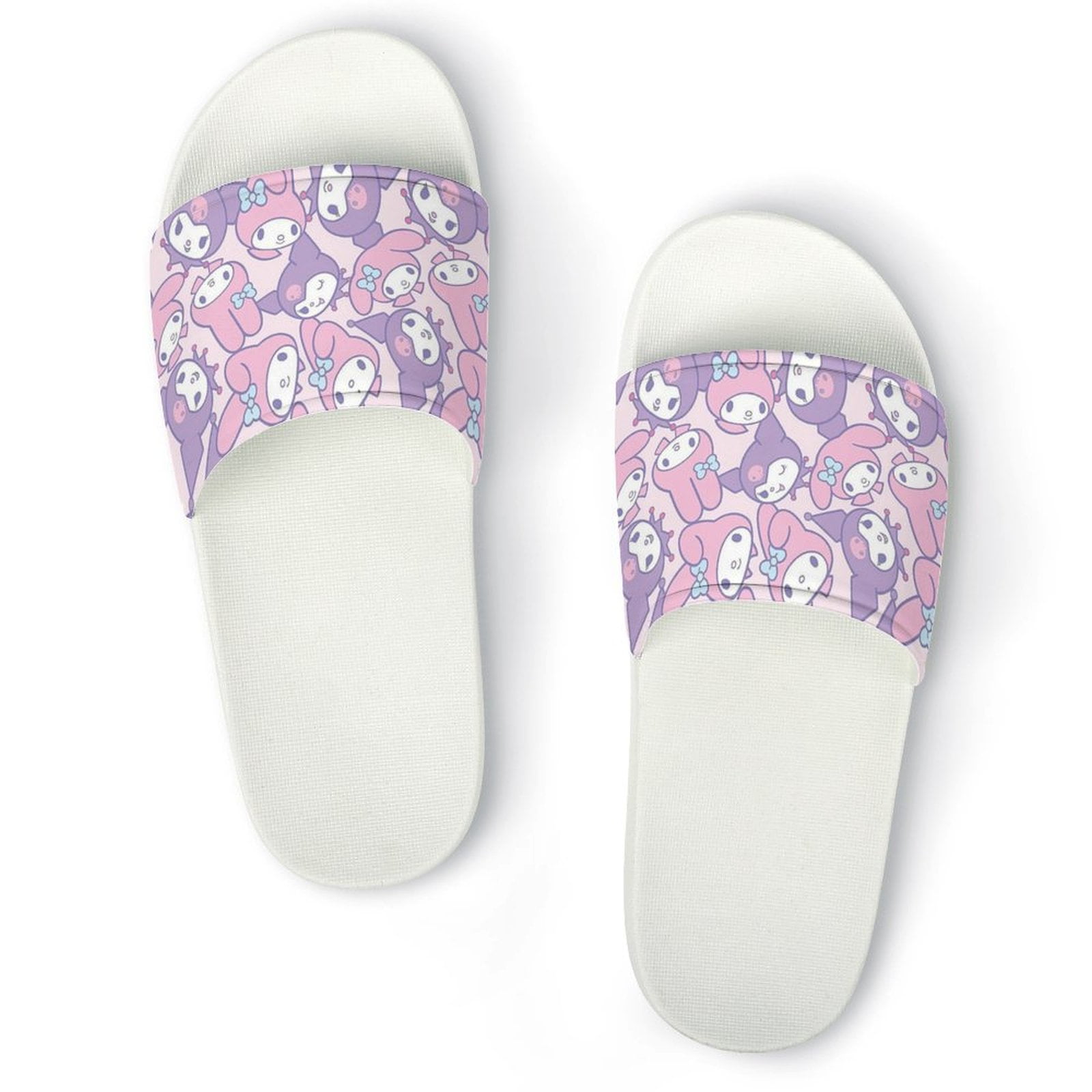 Kuromi & My Melody Home Slippers Non Slip Bathroom Open Toe Shoes ...