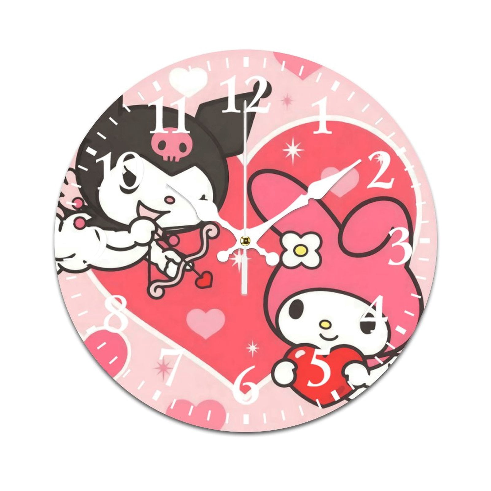 Kuromi+My Melody wall clocks battery operated decorative 34cm/13.39in ...