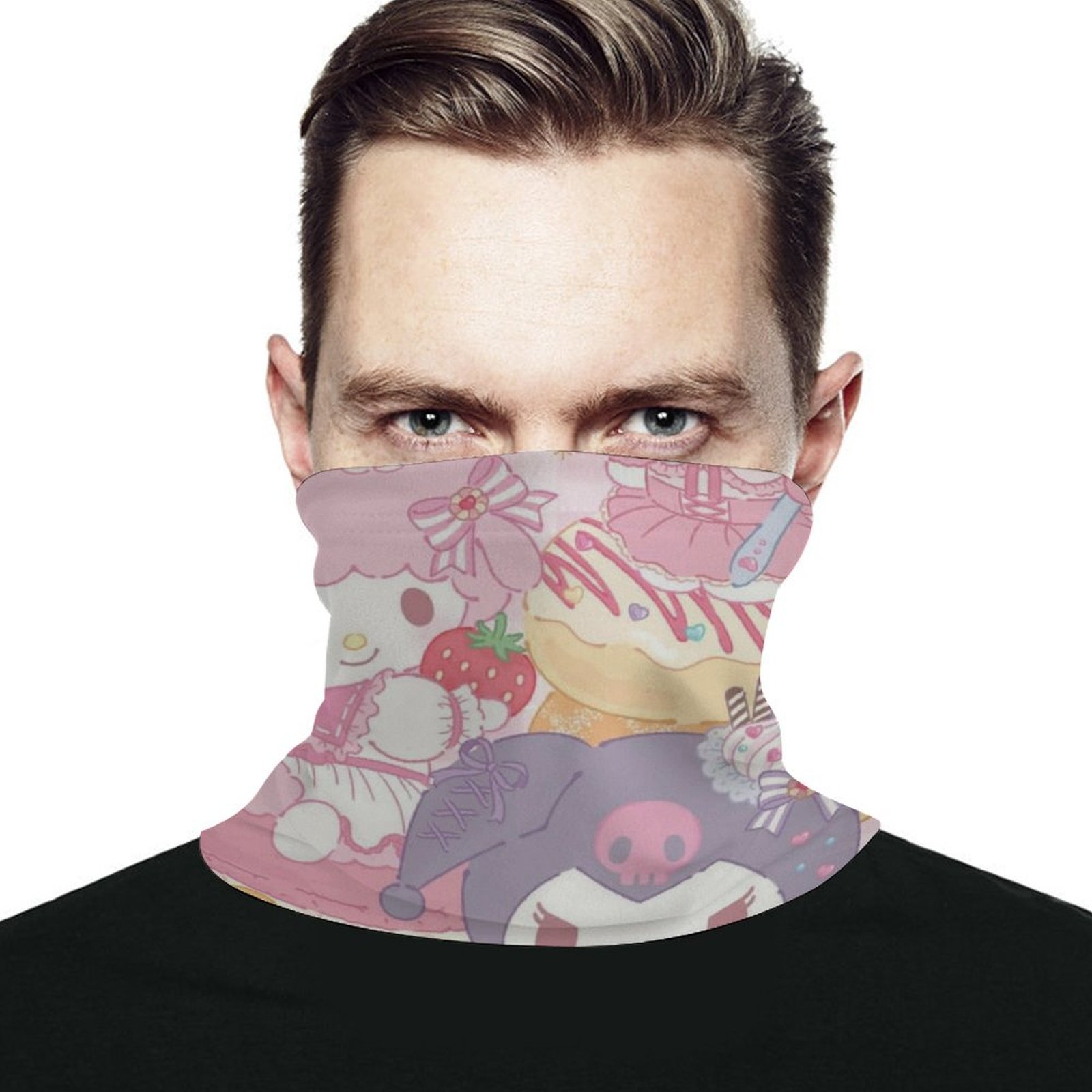 Kuromi Neck Gaiter Face Cover for Men Women Anti-static for Outdoor ...