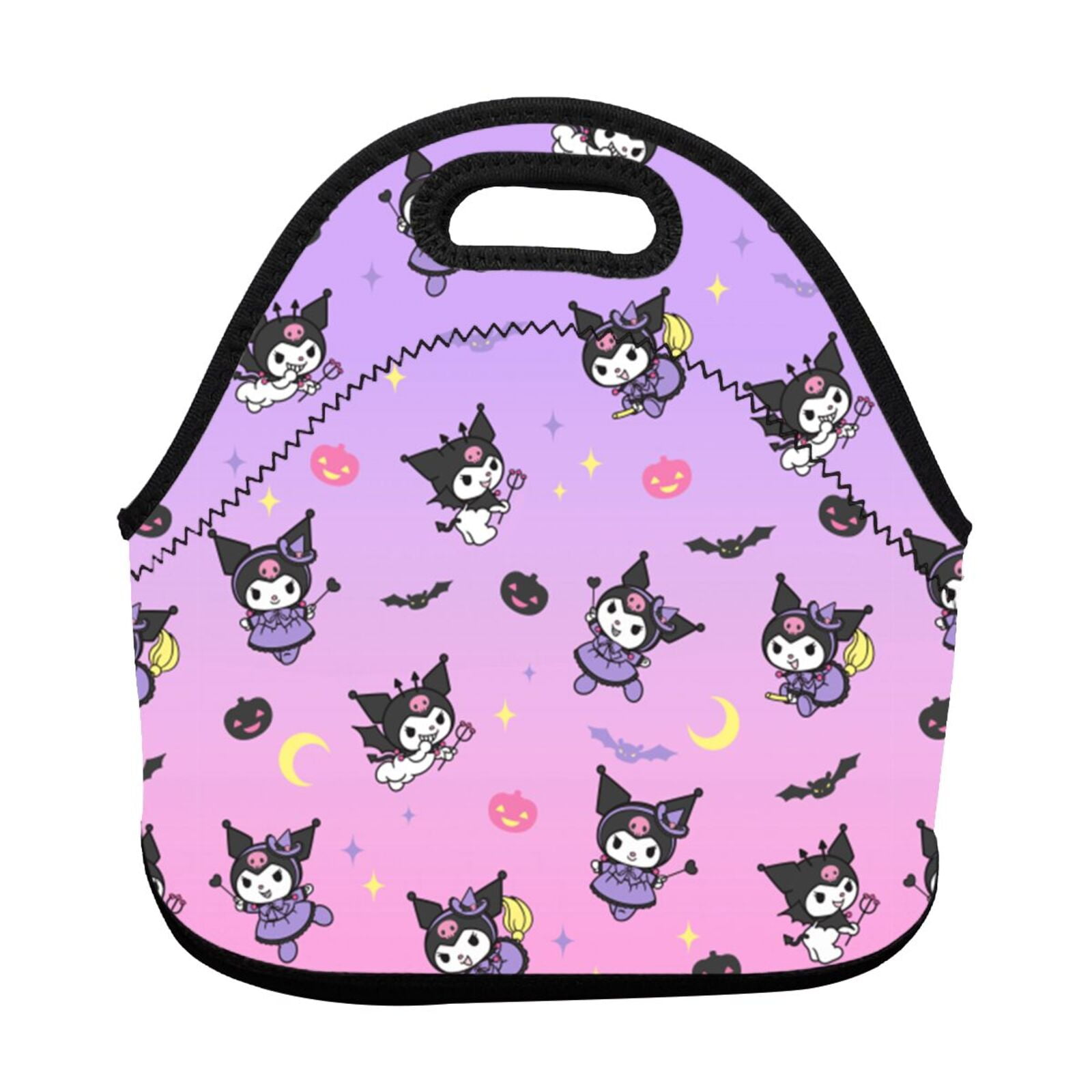 Kuromi Neoprene Lunch Bags Reusable Lunchbox Food Container Insulated ...