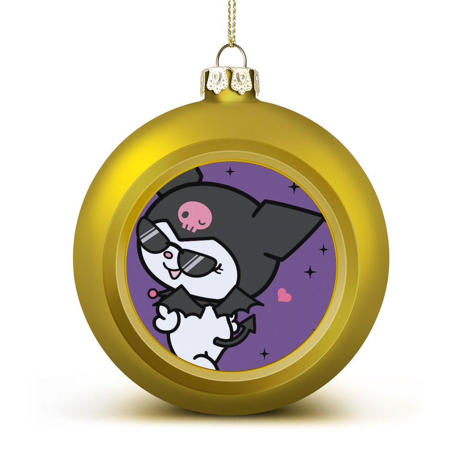Kuromi Nerd Glasses Christmas Large Ball Ornaments for Tree Decorations ...