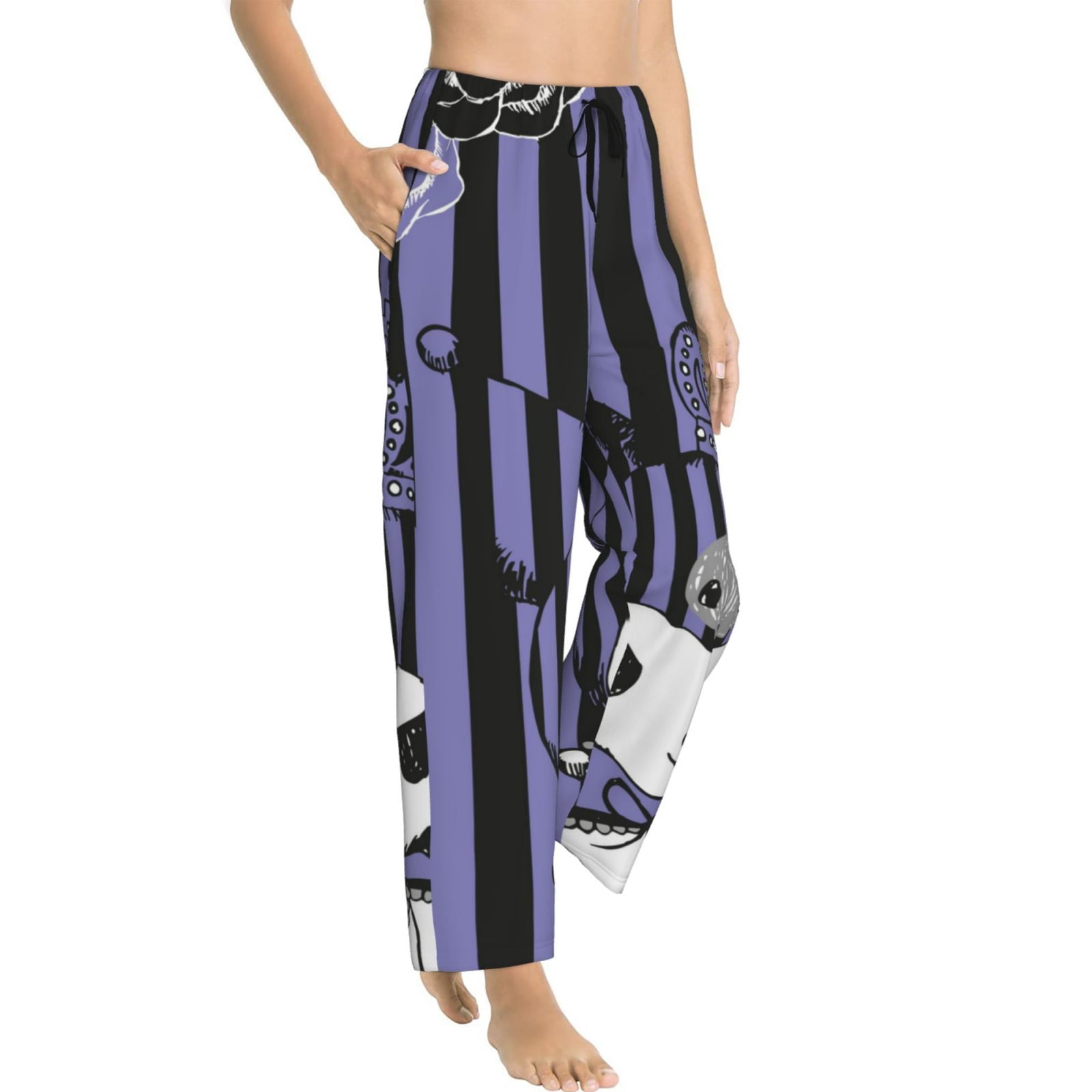 Kuromi Pajama Pants for Women Cartoon Pajama Pants All Over Print ...