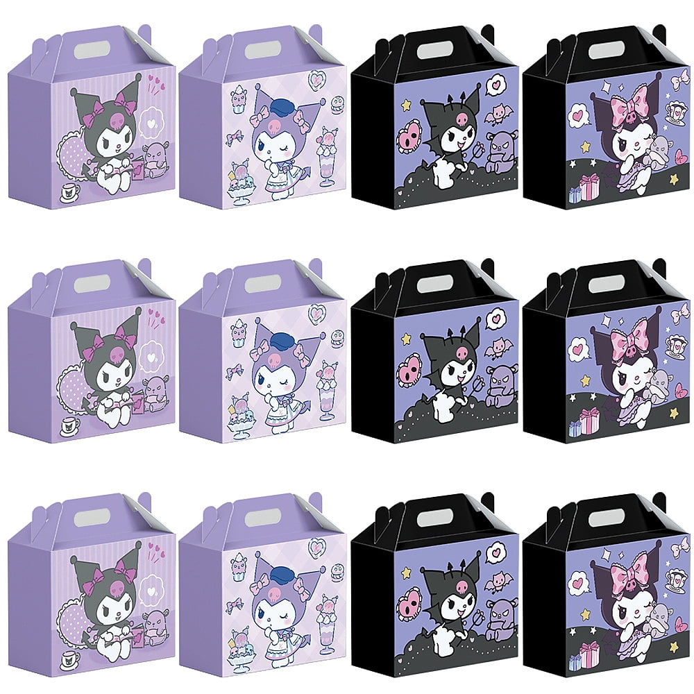 Kuromi Party Favor Boxes - 12 Pcs Party Favor Candy Boxes for Anime ...