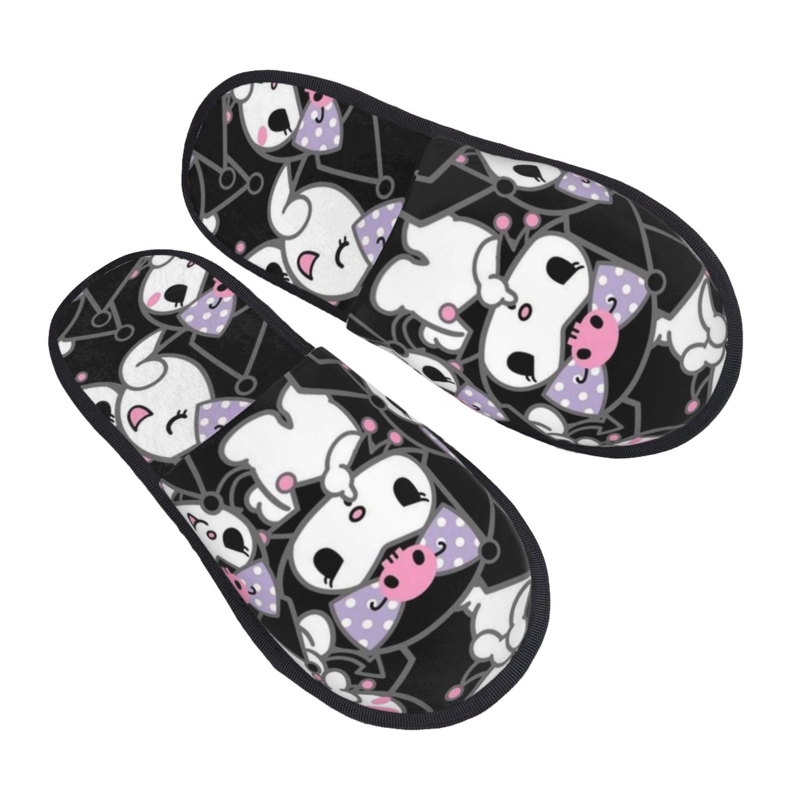 Kuromi Pink House Slippers Slip-On Indoor Memory Foam House Shoes ...