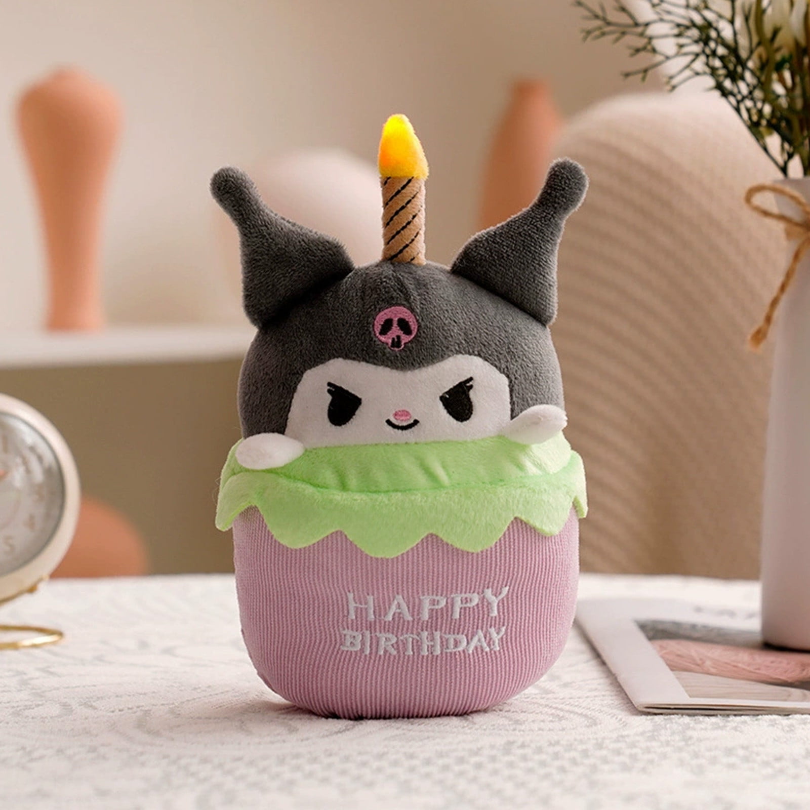 Kuromi Plush Cake Doll Can Light Up and Sing -7.9" Kuromi Stuff Doll ...