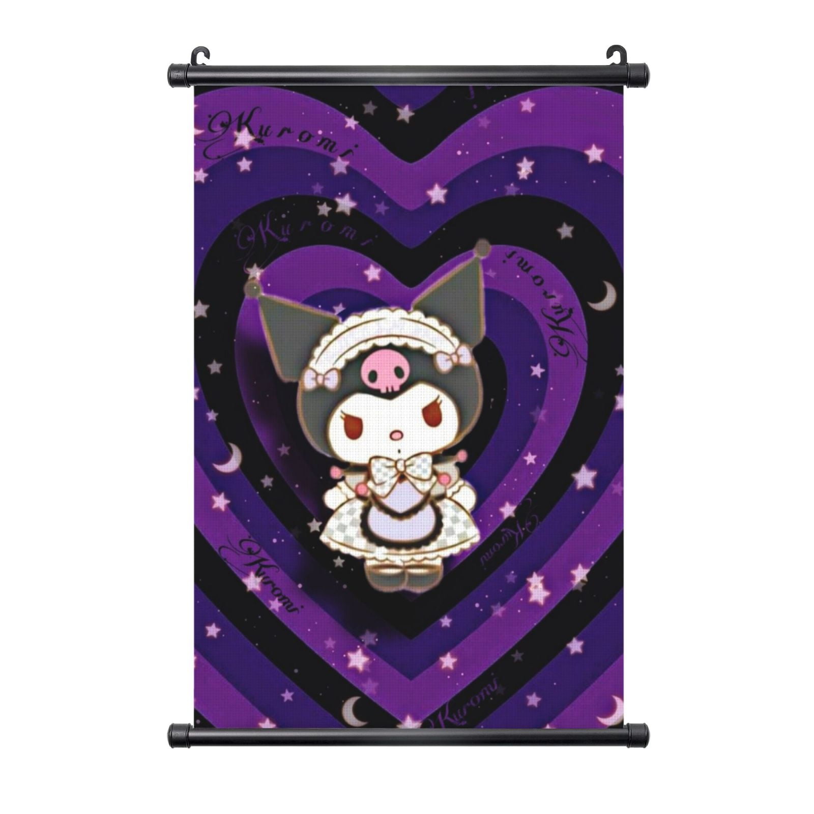 Kuromi Poster Black Plastic Shaft Hanging Posters Wall Hanging Art ...
