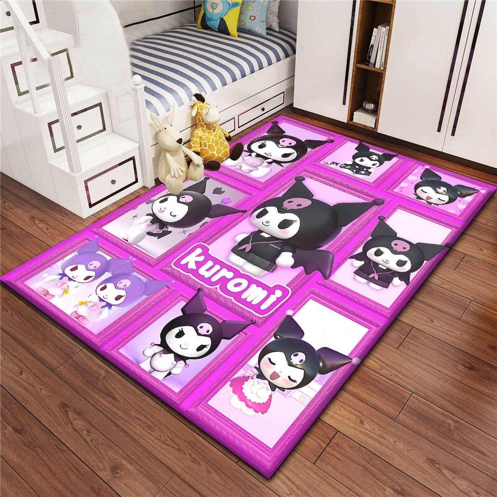 Kuromi Sanrio Lovely Carpet Rug for Living Room Bedroom Decoration ...