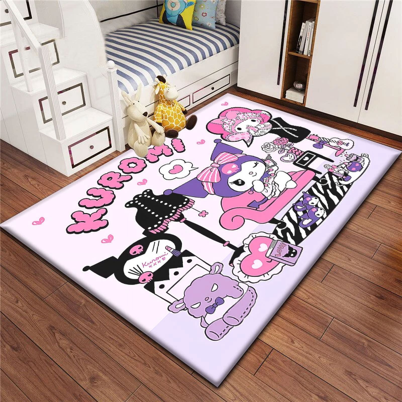 Kuromi Sanrio Lovely Carpet Rug for Living Room Bedroom Decoration ...