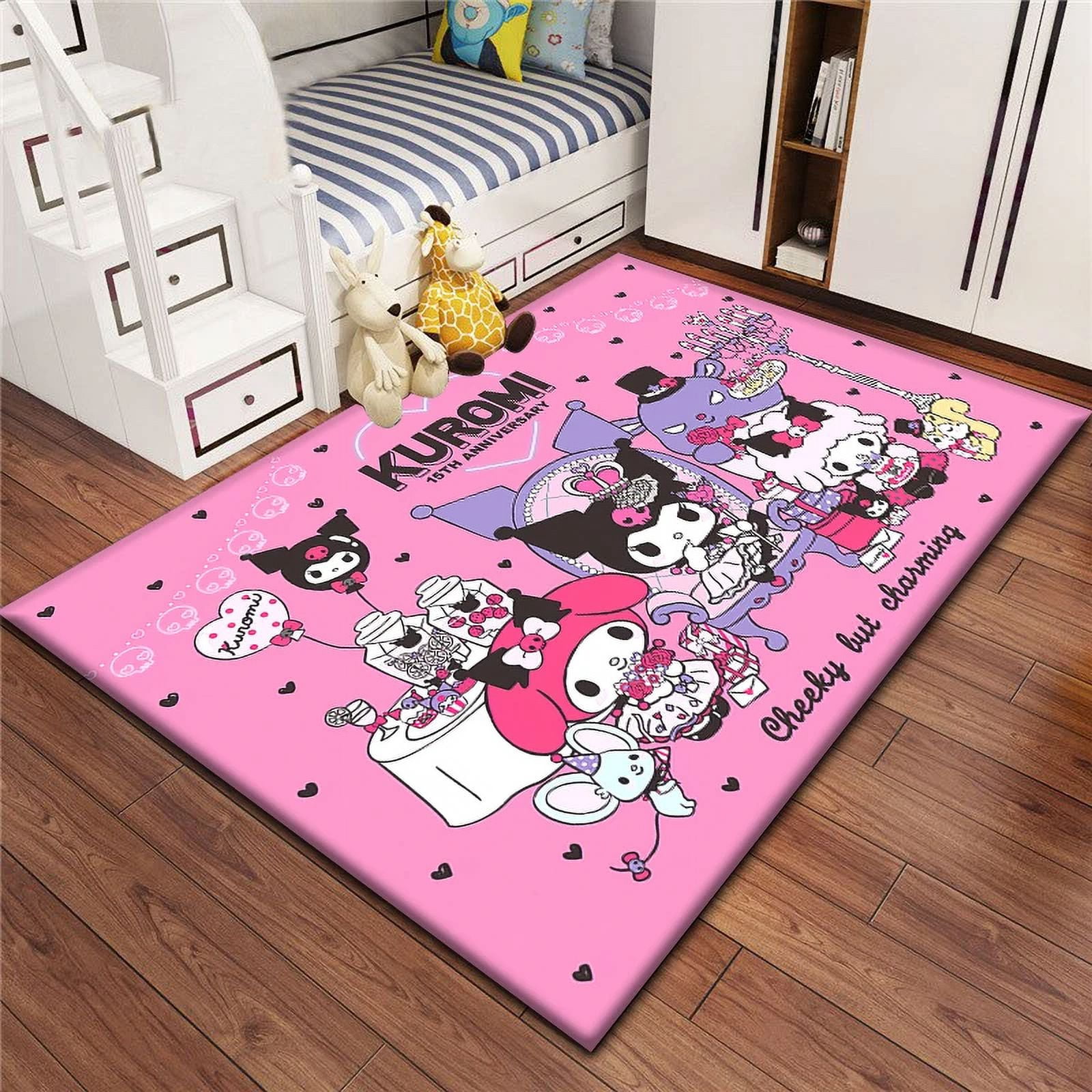 Kuromi Sanrio Lovely Carpet Rug for Living Room Bedroom Decoration ...