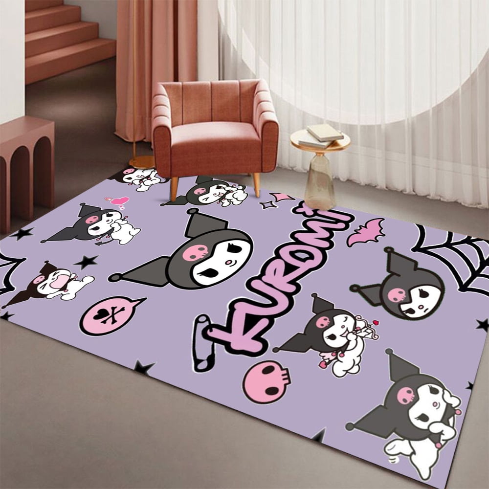 Kuromi Sanrio Lovely Carpet for Living Room Bedroom Decoration Picnic ...