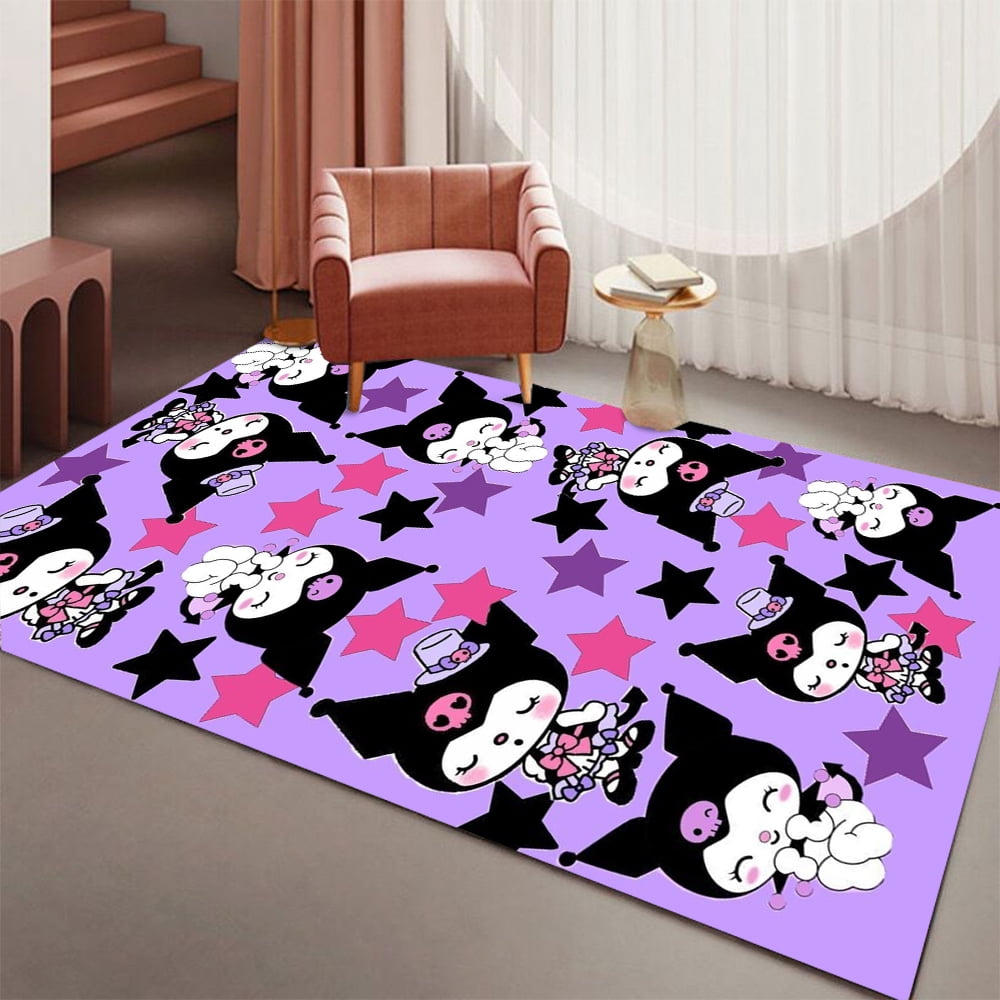 Kuromi Sanrio Lovely Carpet for Living Room Bedroom Decoration Picnic ...