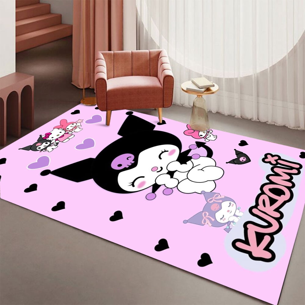 Kuromi Sanrio Lovely Carpet for Living Room Bedroom Decoration Picnic ...