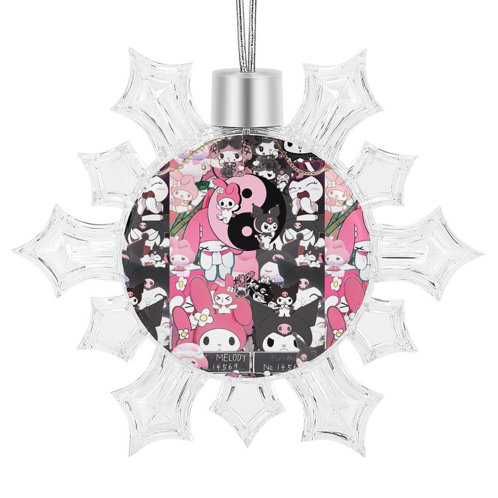 Kuromi Snowflake Ornament Hanging Christmas Tree Pendant Decorations ...