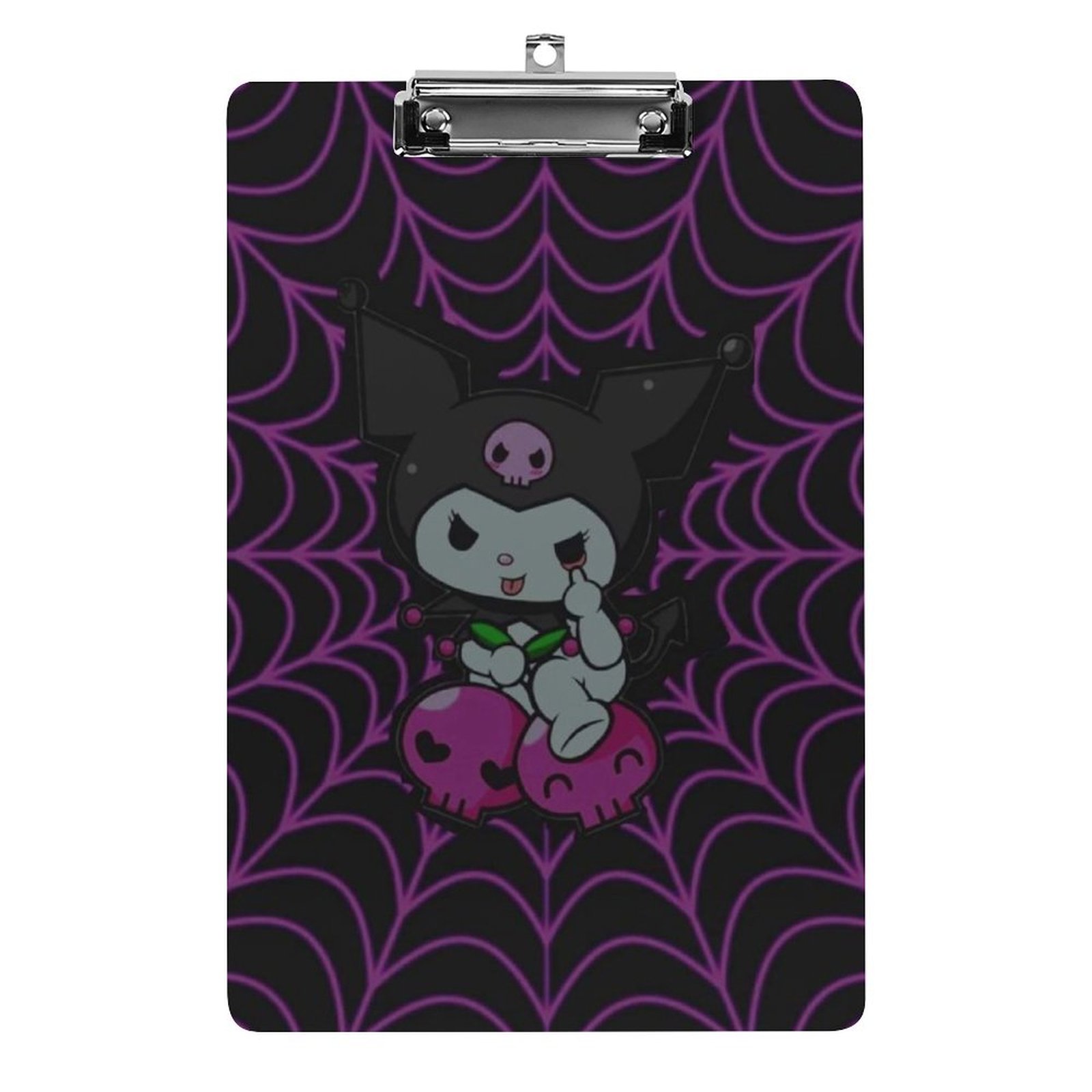 Kuromi Spider Web Acrylic Clipboard A4 Size, Standard Letter Clip Board ...