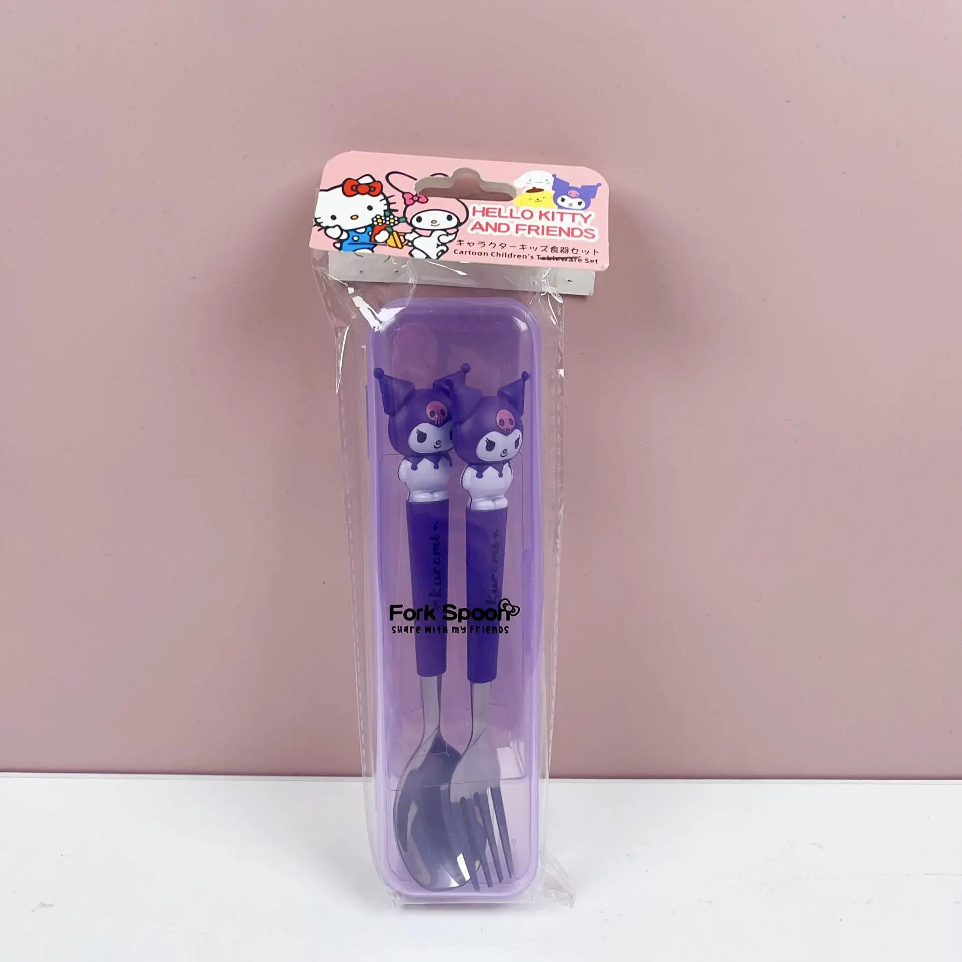 Kuromi Spoon Fork 2 Piece Set Cute Sanrio Pompompurin Hello Kitty My ...