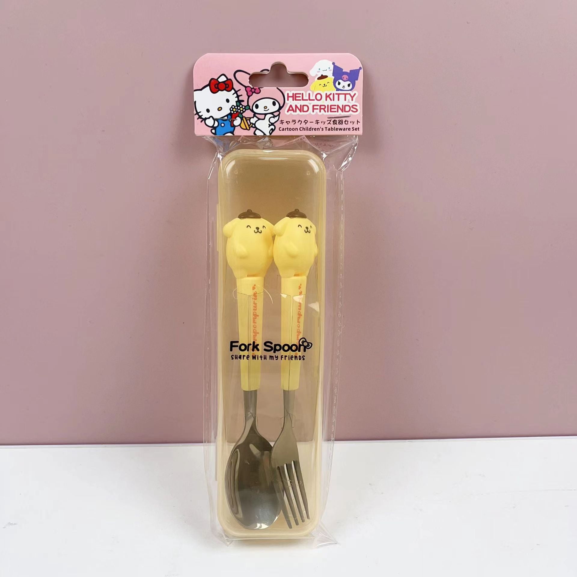 Kuromi Spoon Fork 2 Piece Set Cute Sanrio Pompompurin Hello Kitty My ...