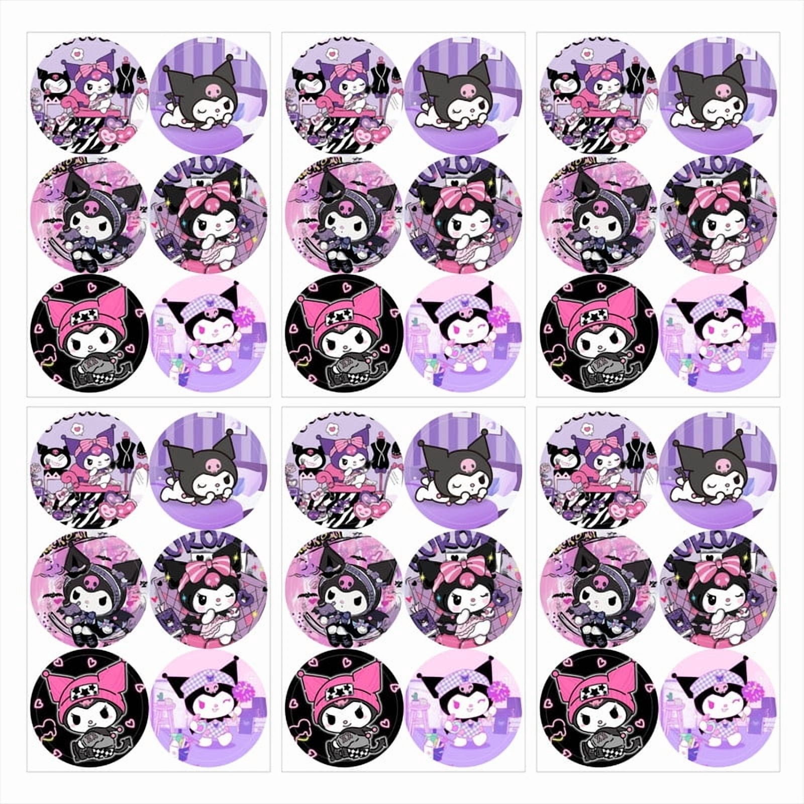 Kuromi Stickers Party Favors Labels Birthday Thank You Themed Round ...