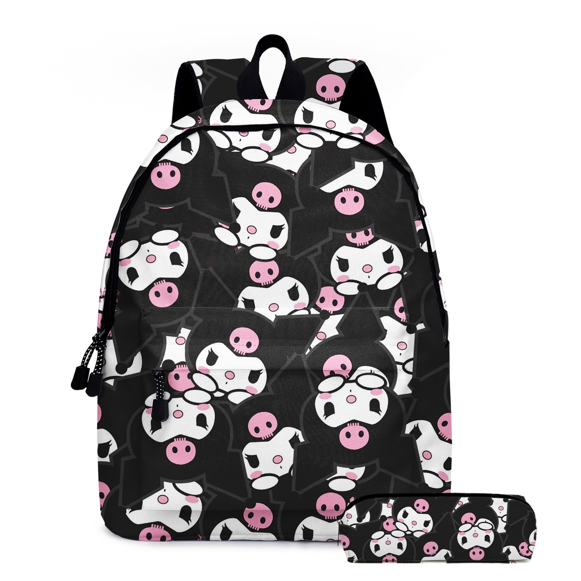Kuromi Stitch Backpack with Pencil Case 2pcs 17 Inch Backpack Cartoon ...