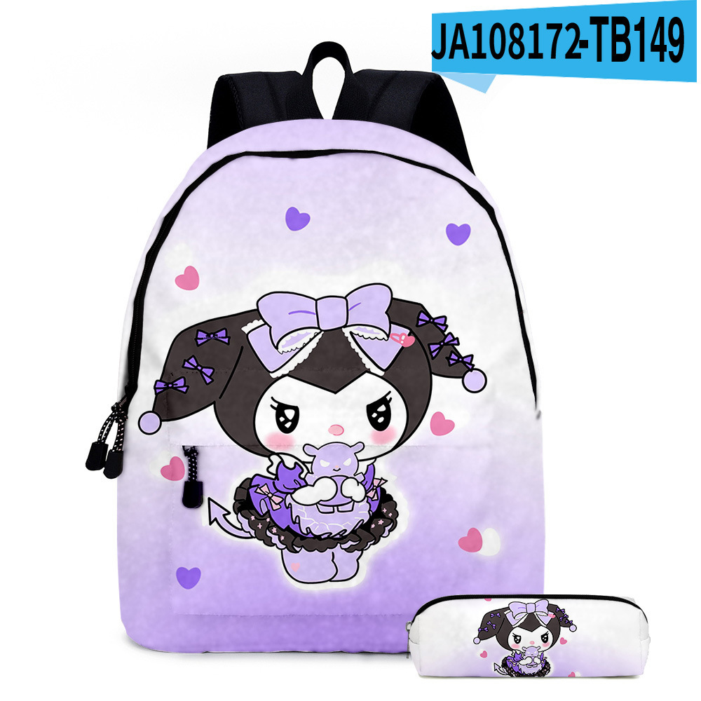 Kuromi Stitch Backpack with Pencil Case 2pcs 17 Inch Backpack Cartoon ...