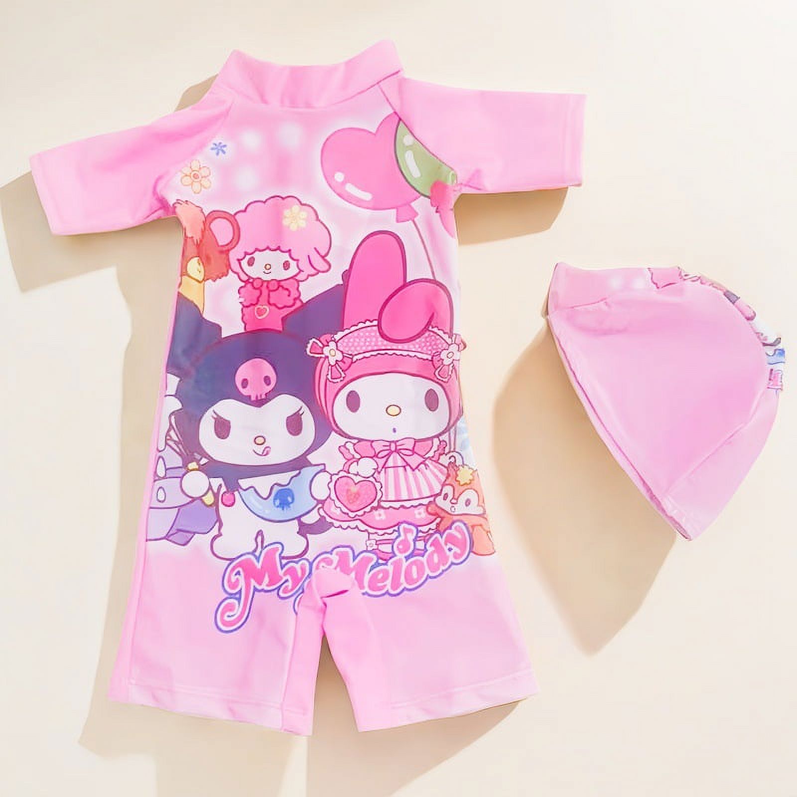 Kuromi Summer Swimsuits Thin Anime Figure Conjoined Cartoon Cinnamoroll ...