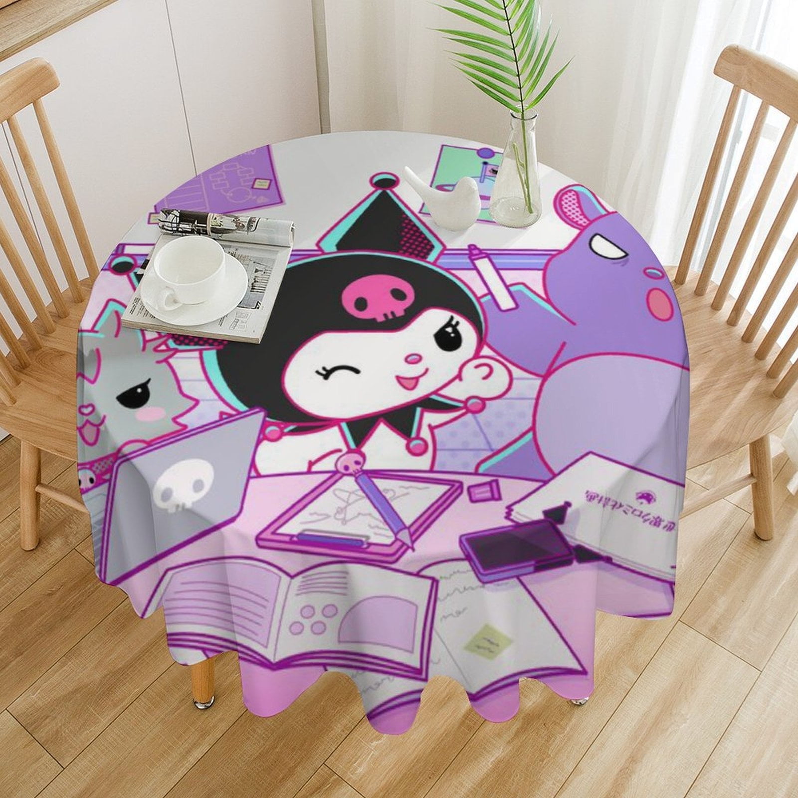 Kuromi Tablecloth Anime for Dining Table Picnic Gift 60x60in KUROMI ...