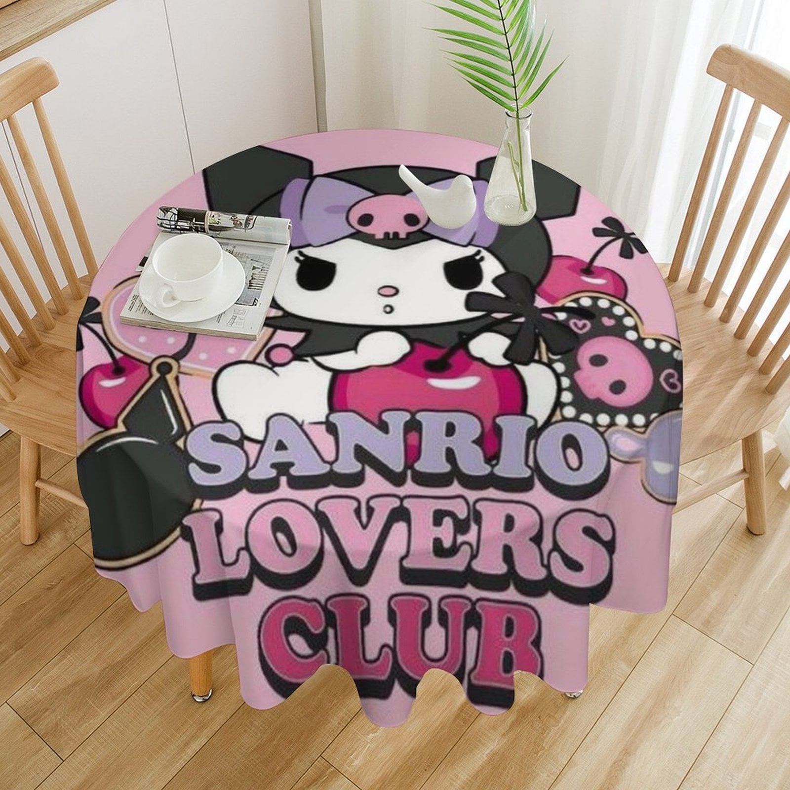 Kuromi Tablecloth Anime for Dining Table Picnic Gift 70x70in KUROMI ...