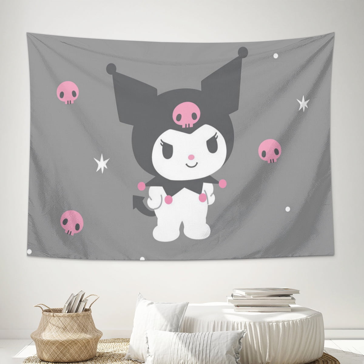 Kuromi Tapestry 60x50 Inch Cartoon Wall Hanging Anime Tapestry for ...
