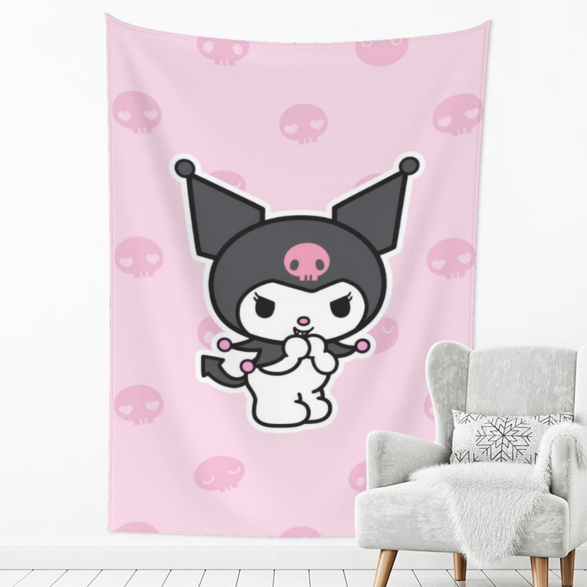 Kuromi Tapestry Aesthetic Cute Room Decor Tapestry Birthday Decorations ...