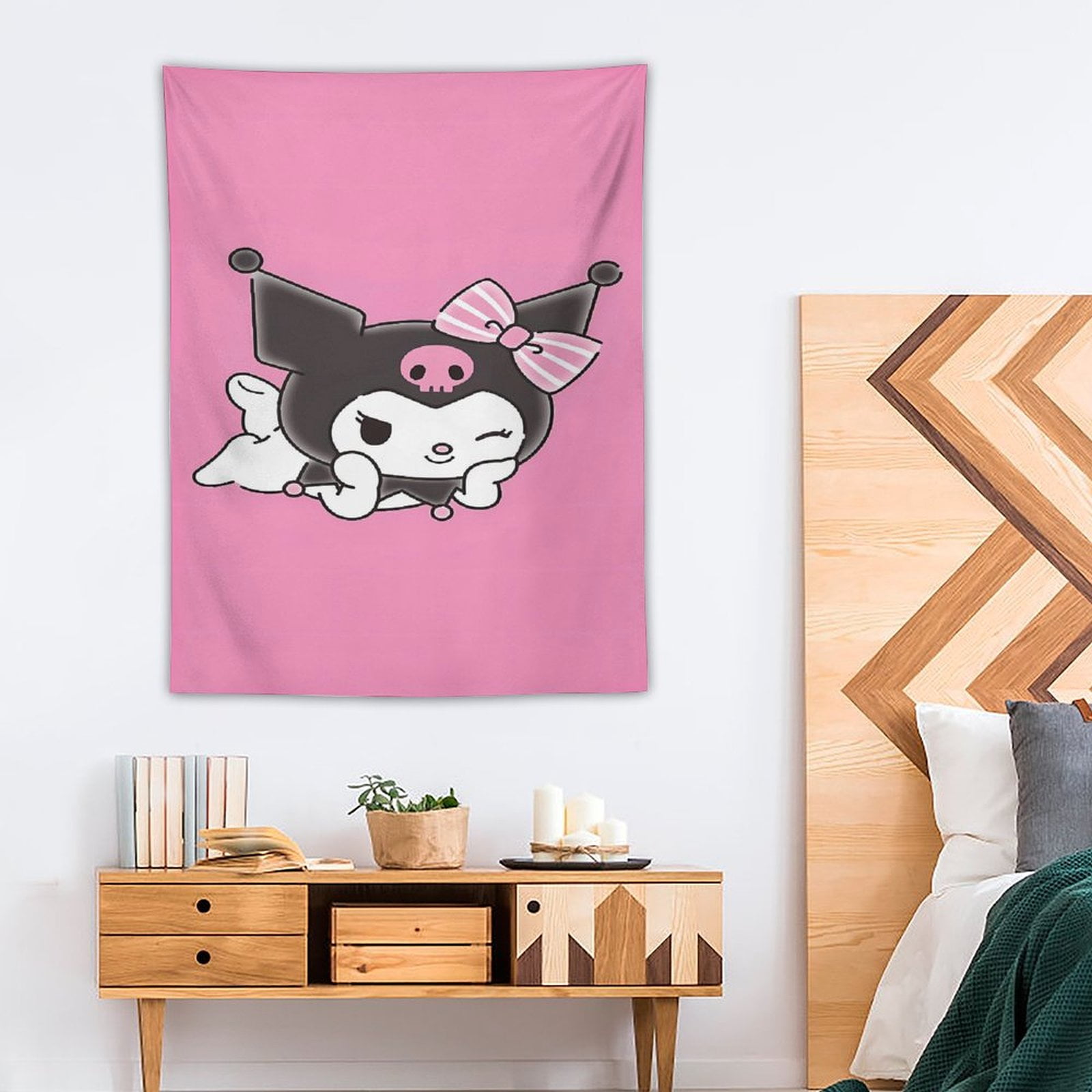 Kuromi Tapestry Bedroom Indie Vertical Tapestry Wall Hanging for Living ...