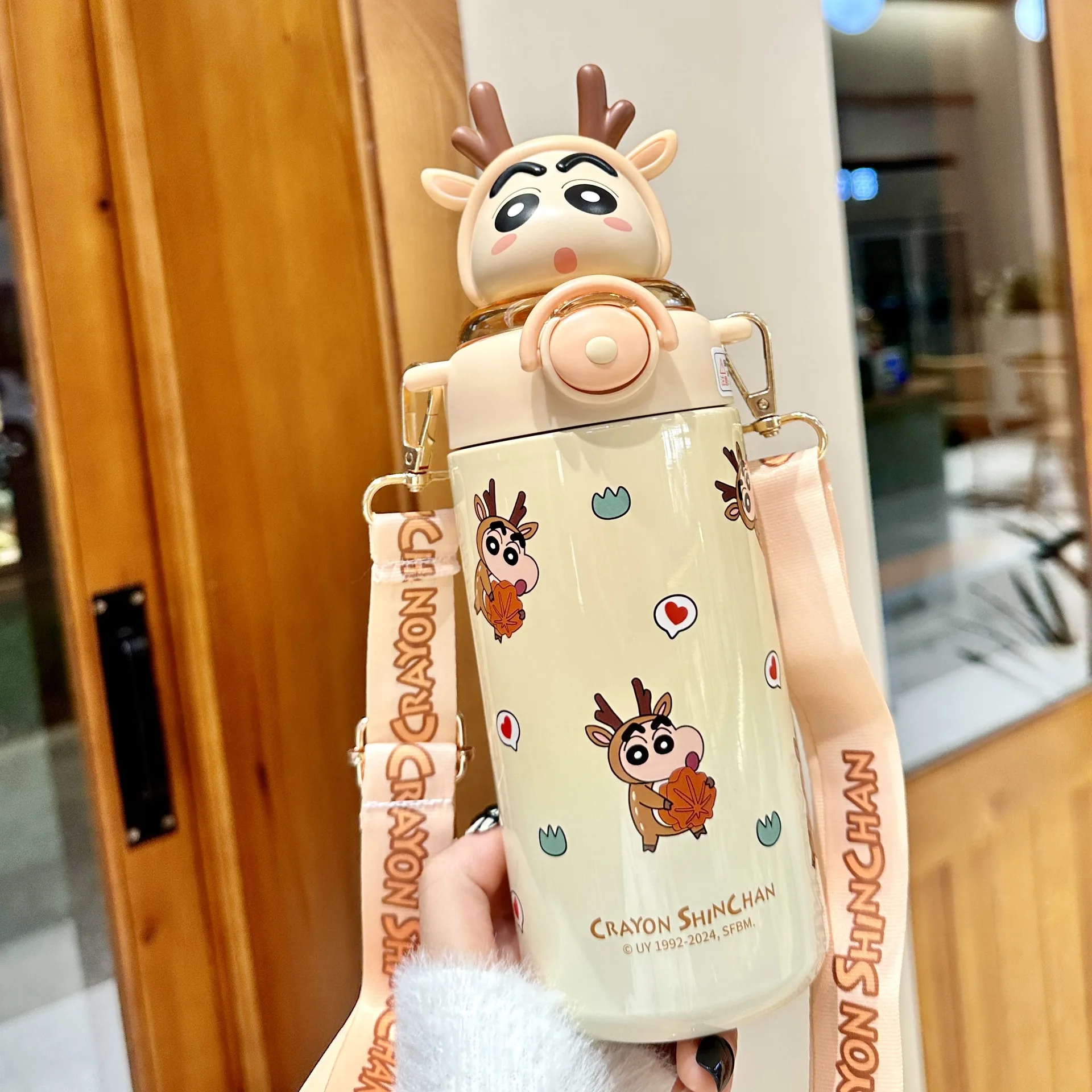 Kuromi Thermos Cup Crayon Shin Chan Cute Water Bottle Keeps Cold ...
