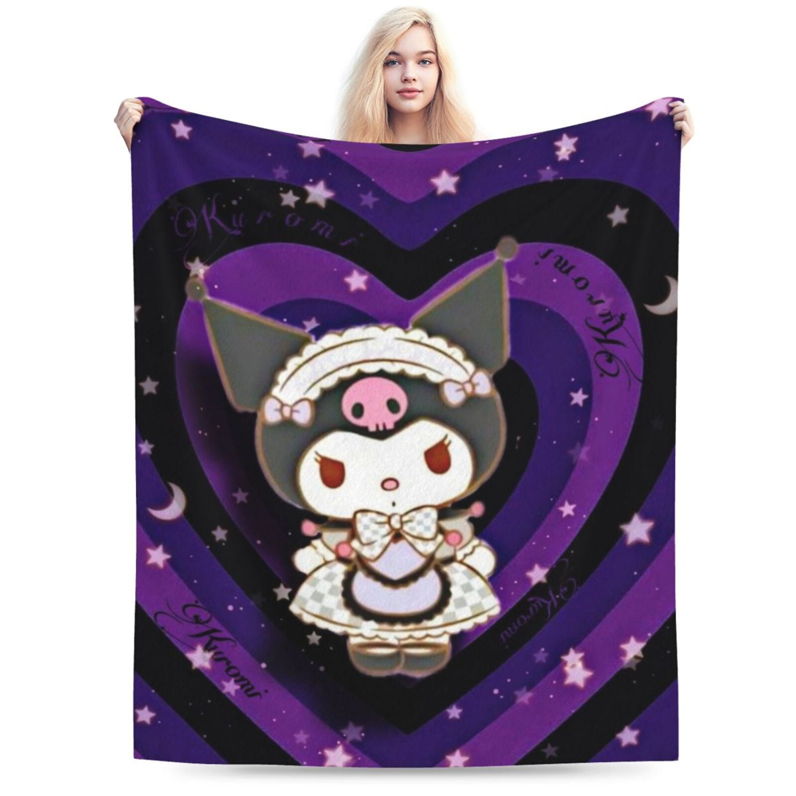Kuromi Ultra-Soft Micro Fleece Blanket Plush Fuzzy Cozy Bed Blankets ...
