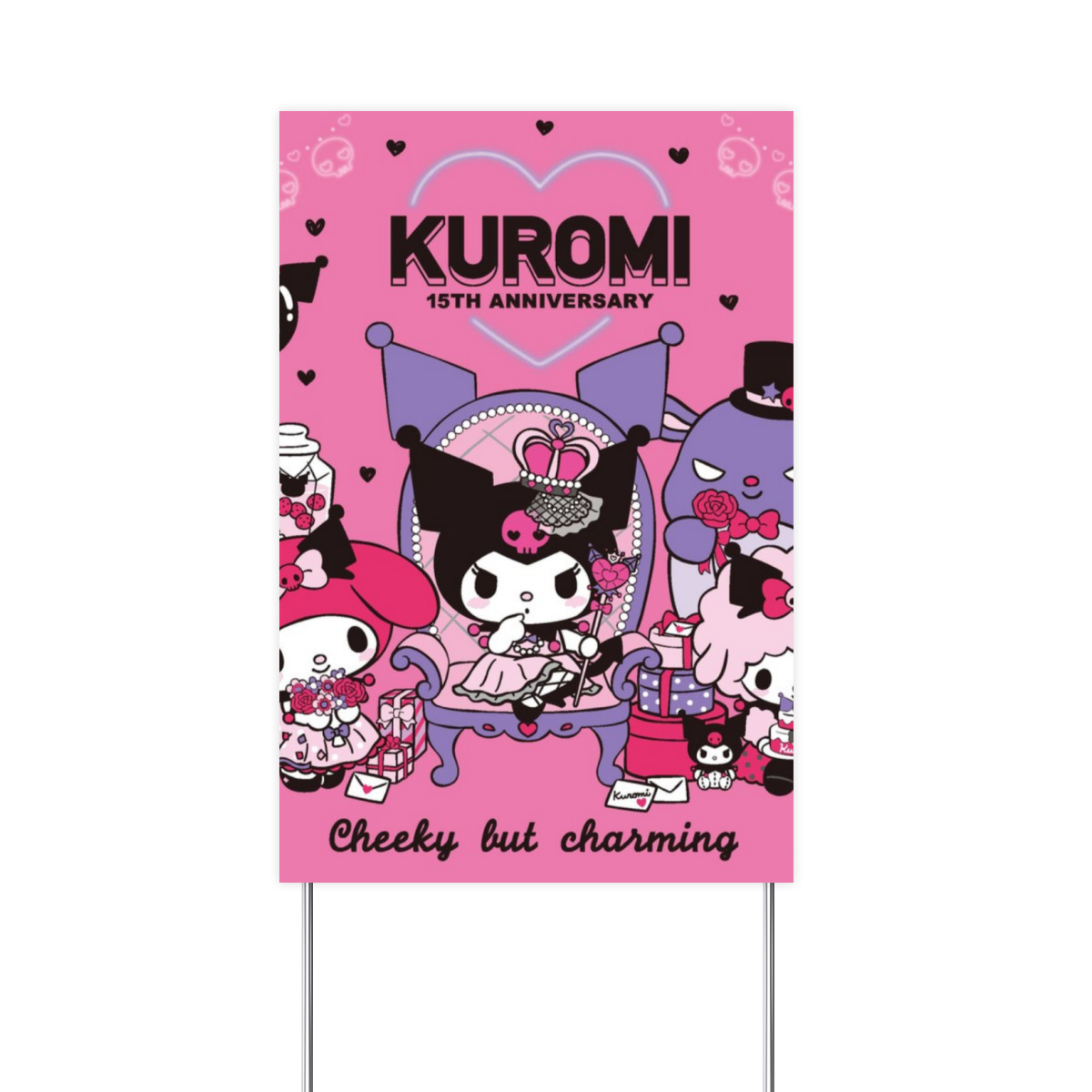 Kuromi Vertical Yard Display Sign, 12 x 18 Inch Yard/Lawn Decoration ...