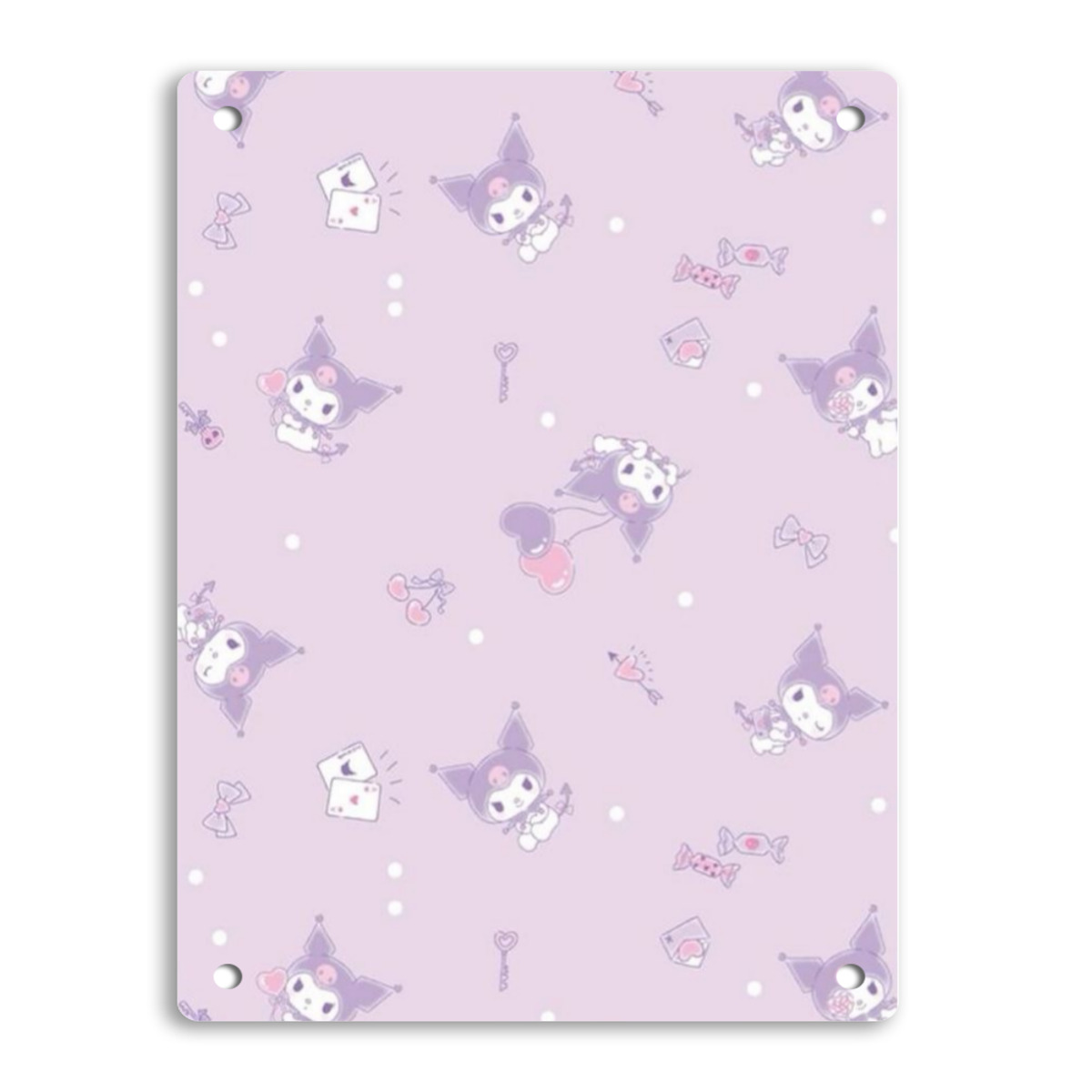 Kuromi Wall Sign - Cartoon Aluminum Poster 12 X 15 Inch Home Bar Wall ...