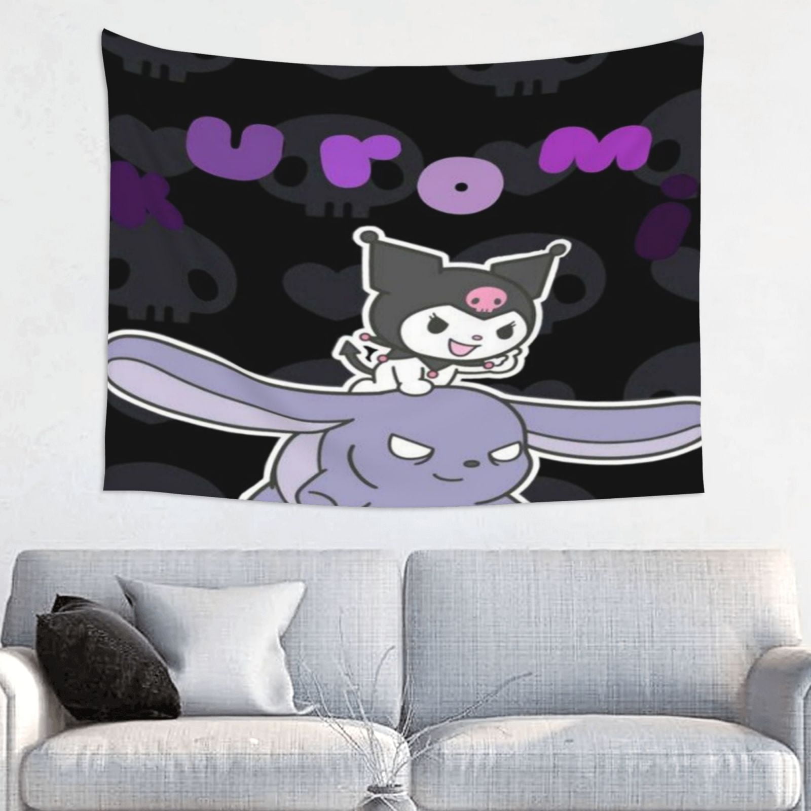 Kuromi Wall Tapestry Cartoon Poster for Bedroom Aesthetics Funny Decor ...