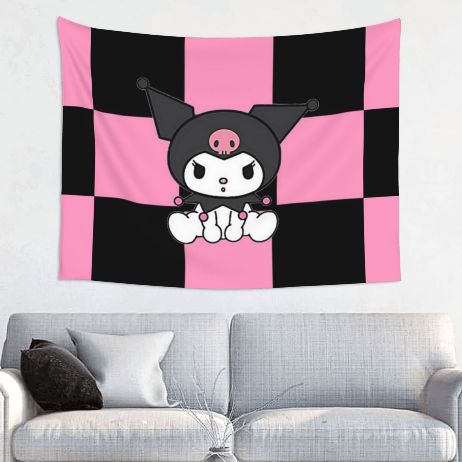 Kuromi Wall Tapestry Cartoon Poster for Bedroom Aesthetics Funny Decor ...