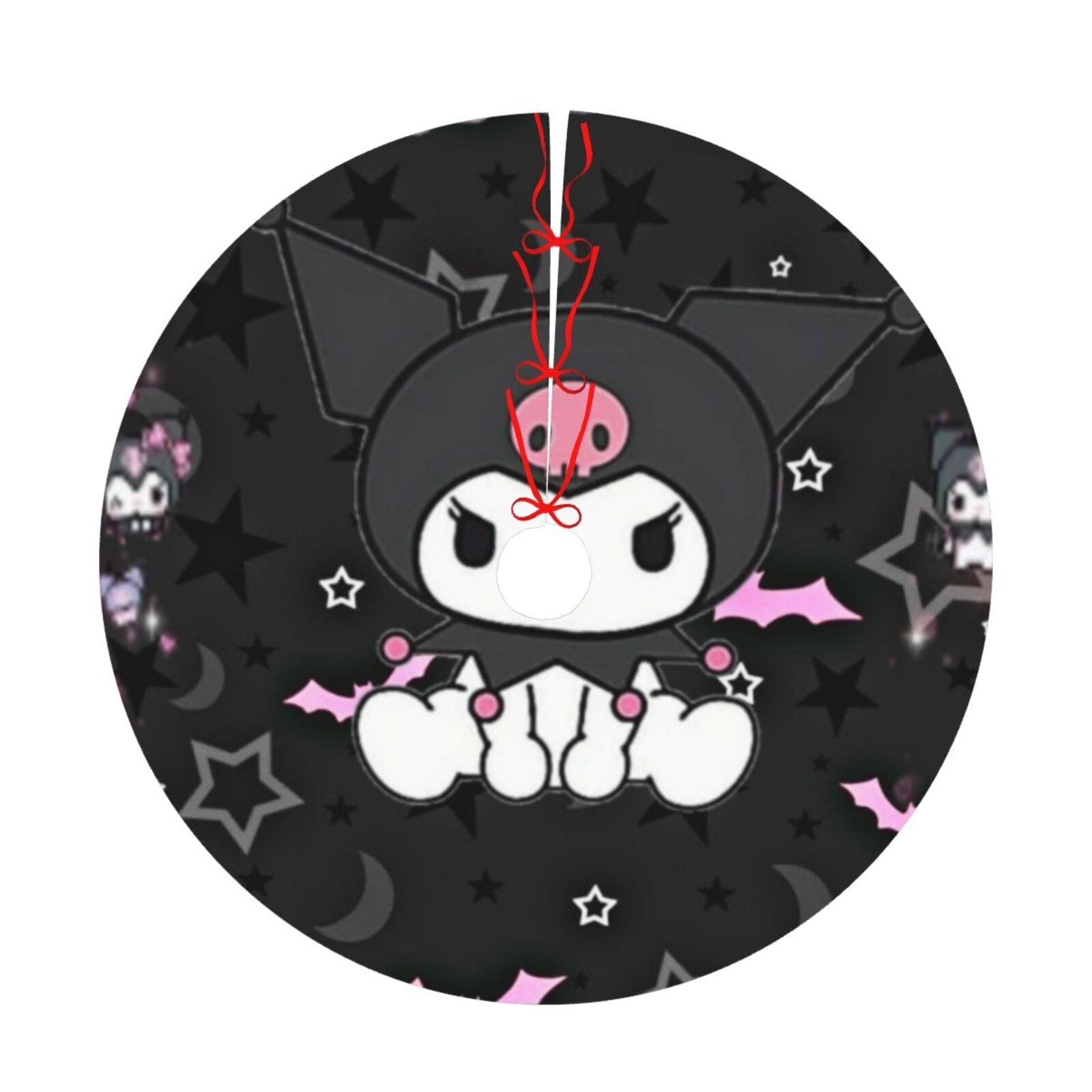 Kuromi Wallpaper Christmas Tree Skirt 48 Inch,Soft and Funny Merry ...