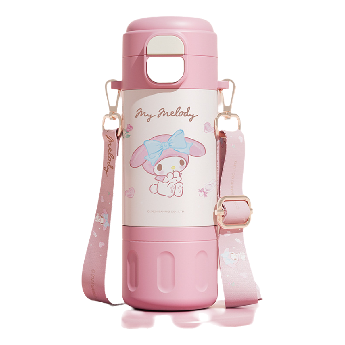 Kuromi Water Bottle Insulated Water Bottle with Strap (Spout & Straw) 480ml /316 Stainless ...