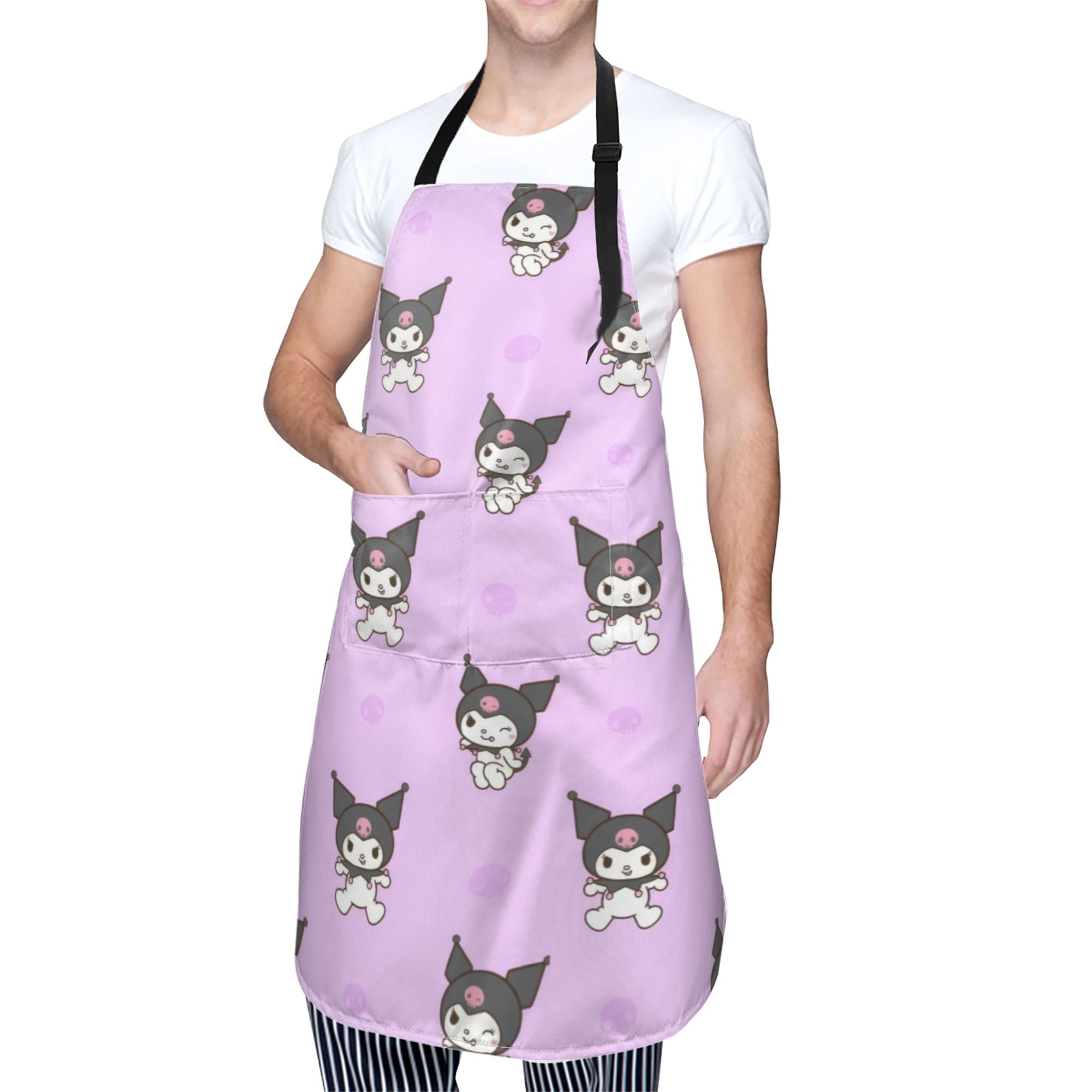 Kuromi Waterproof Apron with 2 Pockets for Men Women, Adjustable Chef ...
