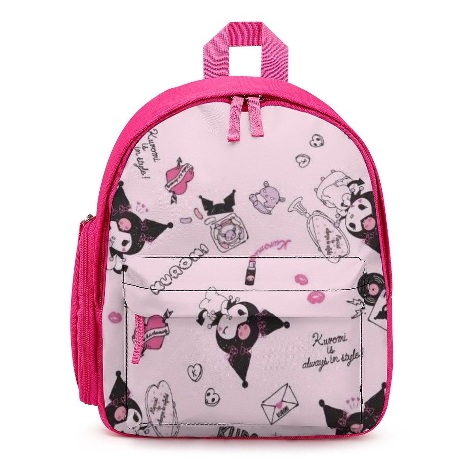 Kuromi Women's mini backpack for school pink-style-11 - Walmart.com