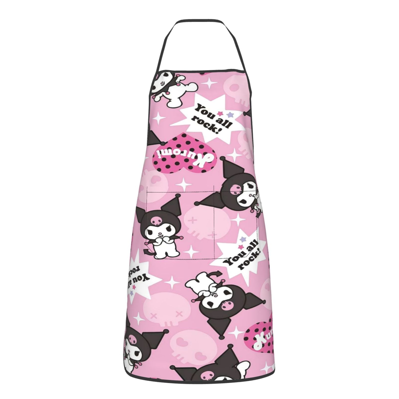 Kuromi and My Melody Adjustable Bib Aprons, Waterdrop Resistant Apron ...