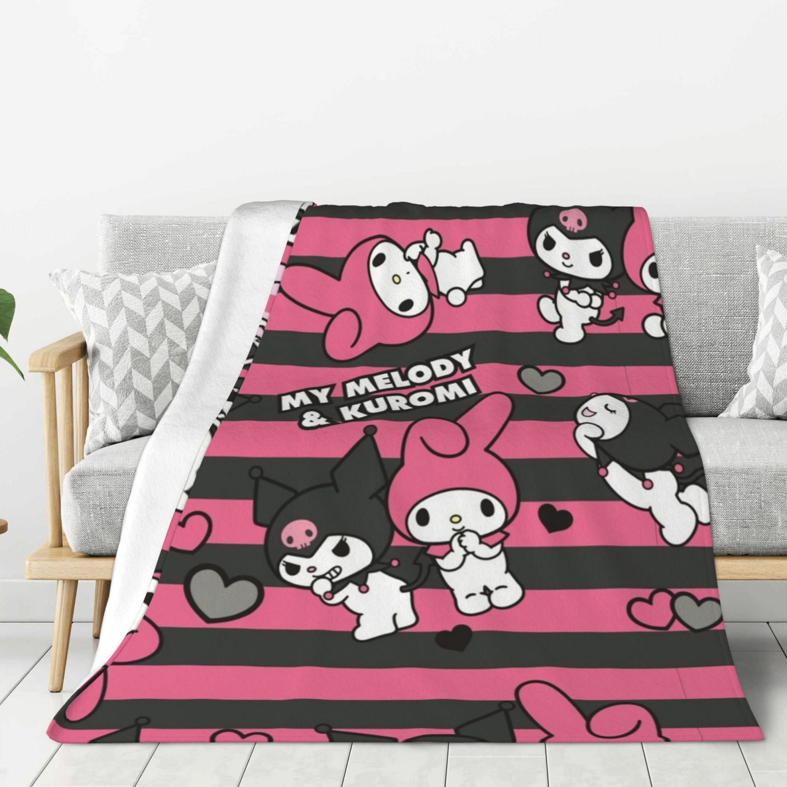 Kuromi and My Melody Blanket for Couch,Super Soft Cozy Blankets for ...