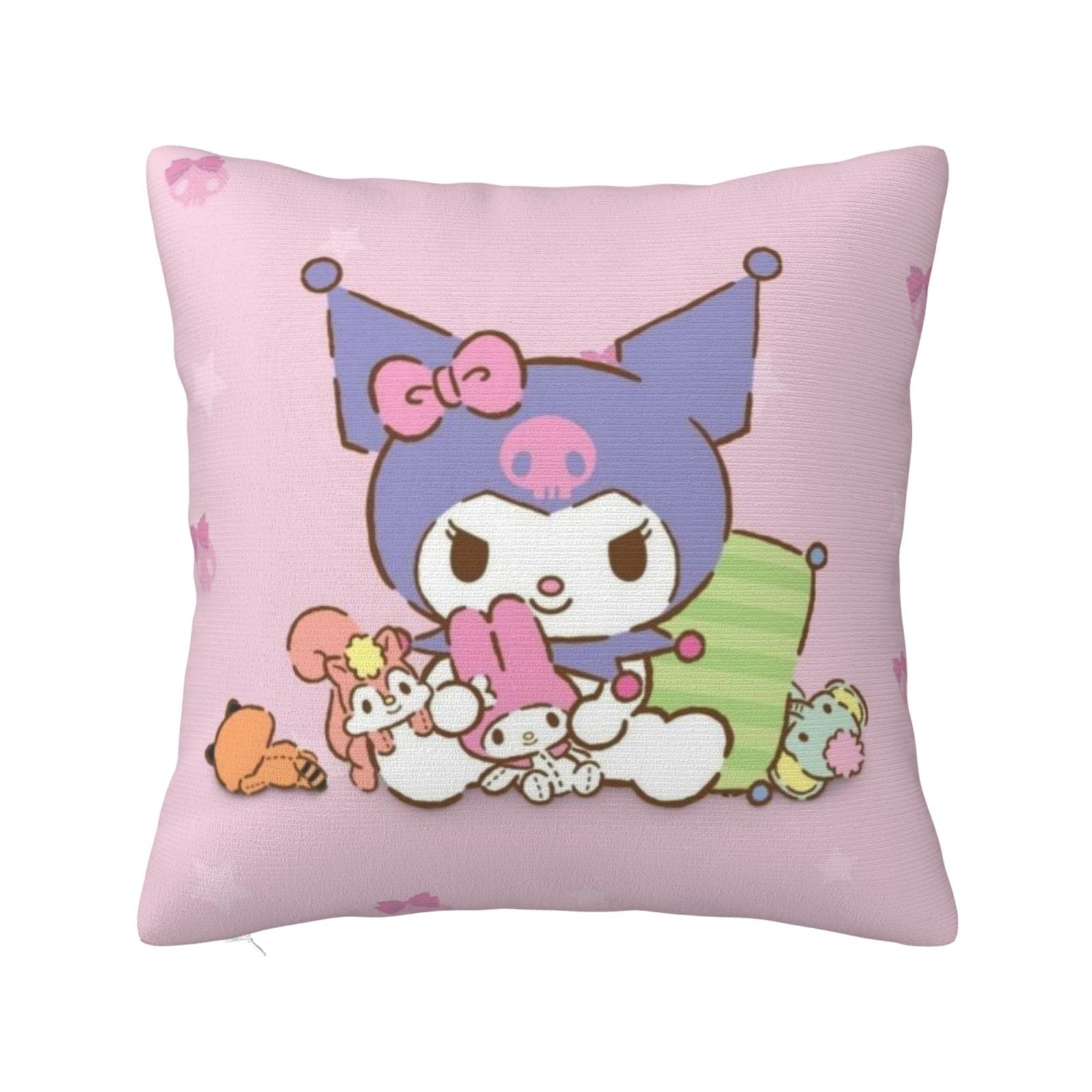 Kuromi and My Melody Throw Pillow Cover Decoration Pillow Case Cushion ...