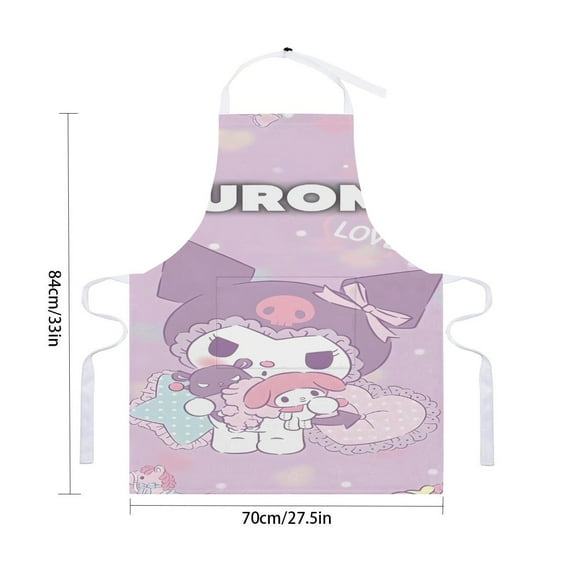 Kuromi apron featuring waterproof and pocket design, suitable for adult ...