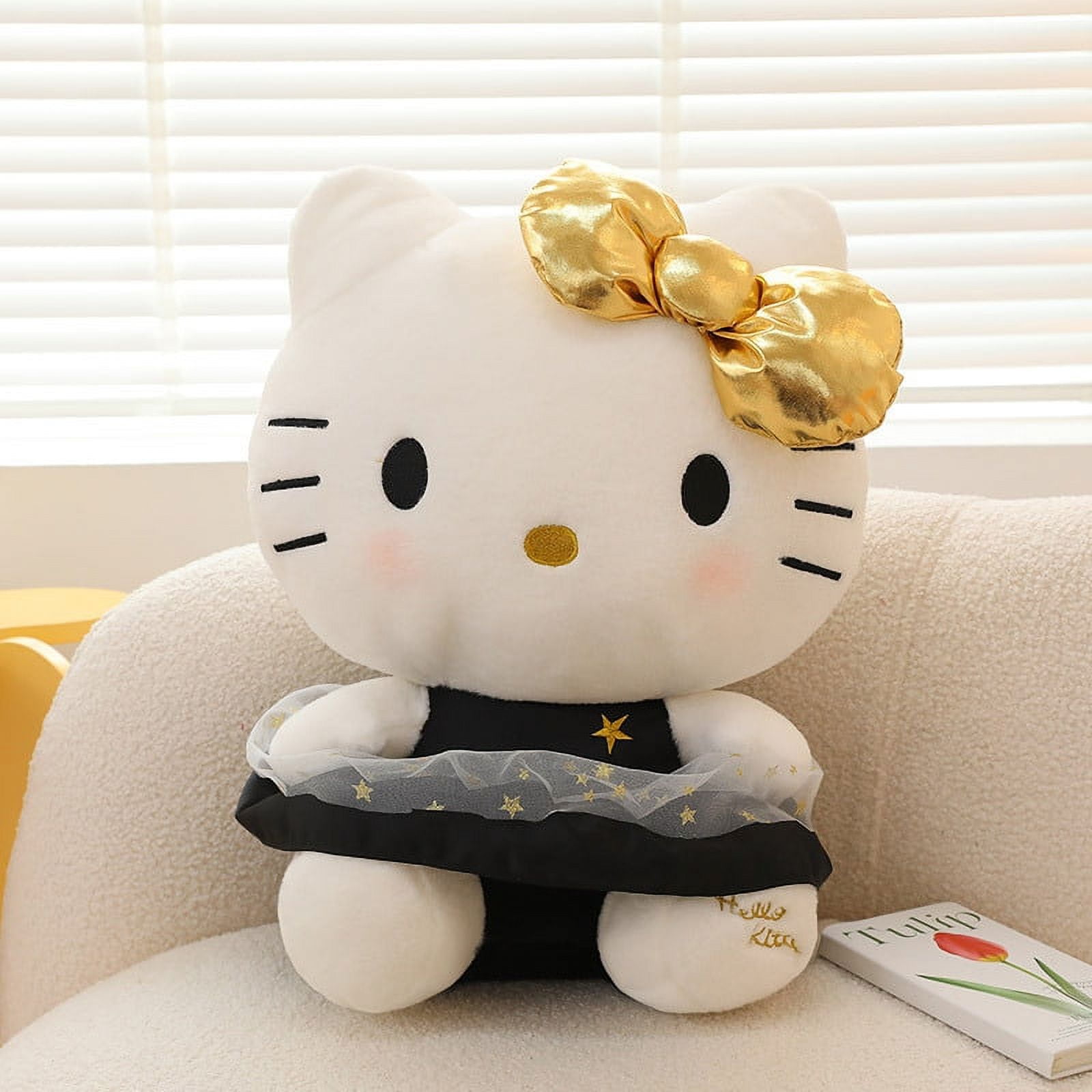 Kuromi black gold series plush toys Hello Kitty cartoon dolls KT cat ...