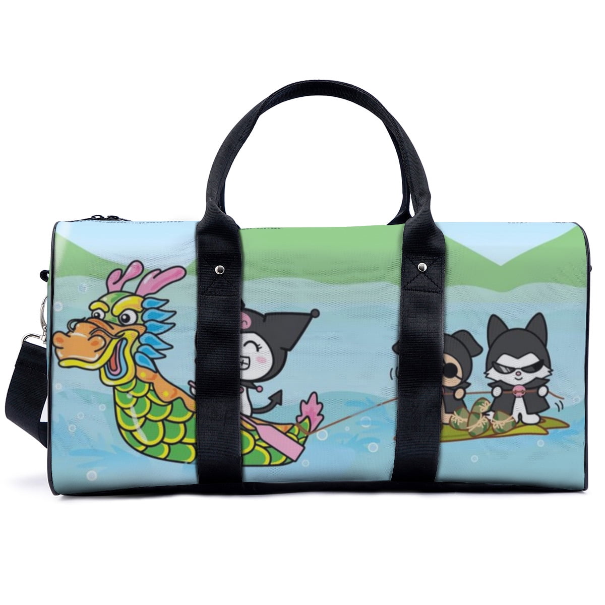Kuromi cuteCartoon Travel Luggage Bag with Shoulder Strap Tote ...