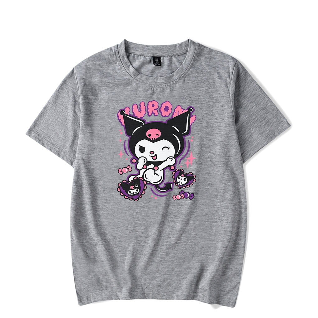 Kuromi merch Anime Onegai My Melody tshirt crewneck short sleeve tshirt ...