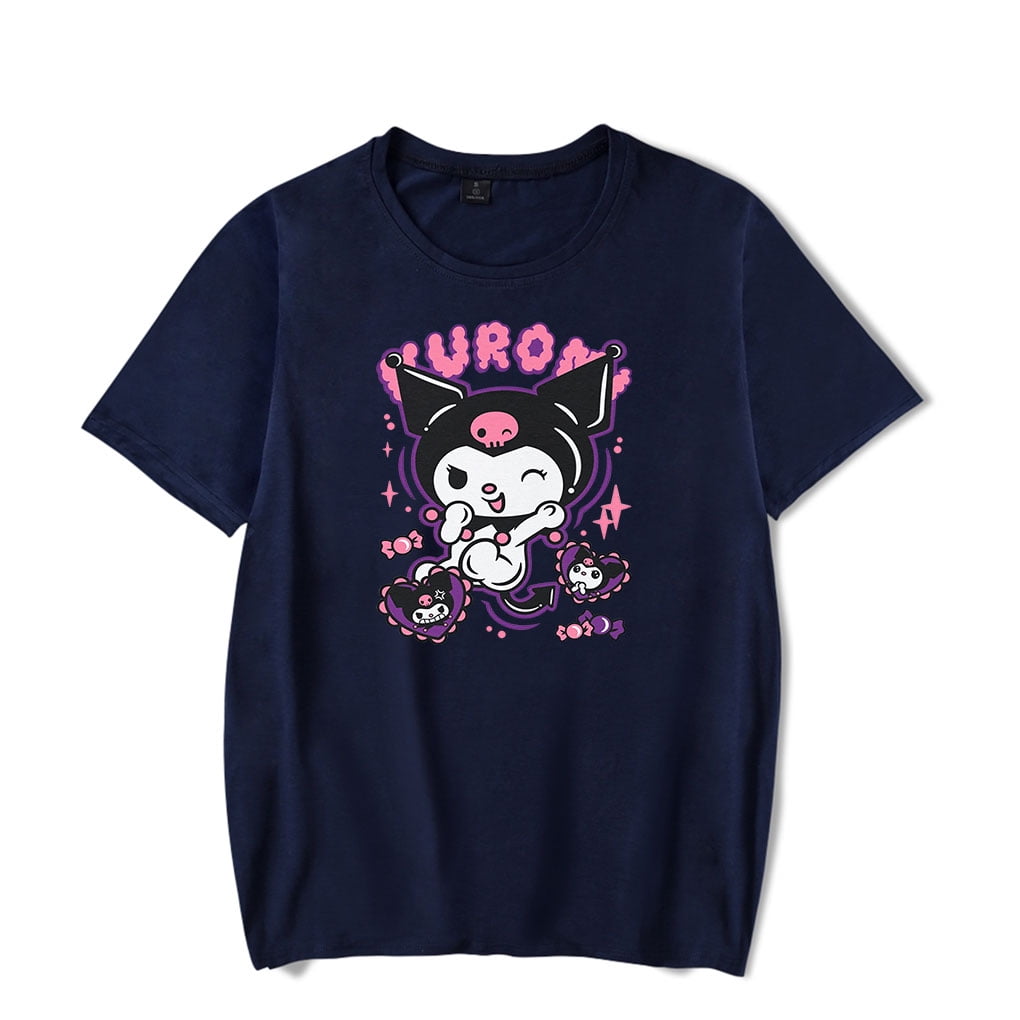 Kuromi merch Anime Onegai My Melody tshirt crewneck short sleeve tshirt ...