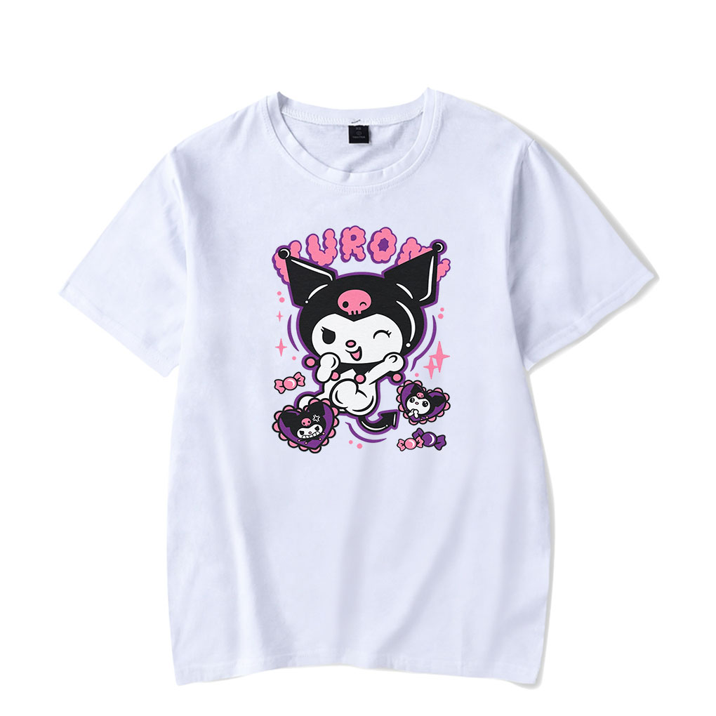 Kuromi merch Anime Onegai My Melody tshirt crewneck short sleeve tshirt ...