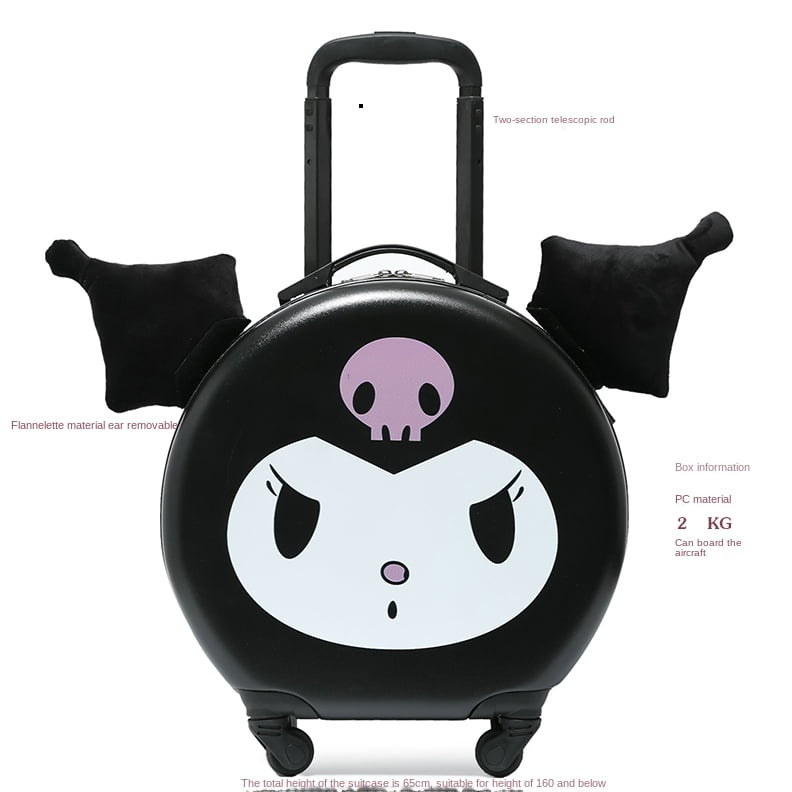 Kuromi small cute suitcase universal wheel pudding dog trolley case ...